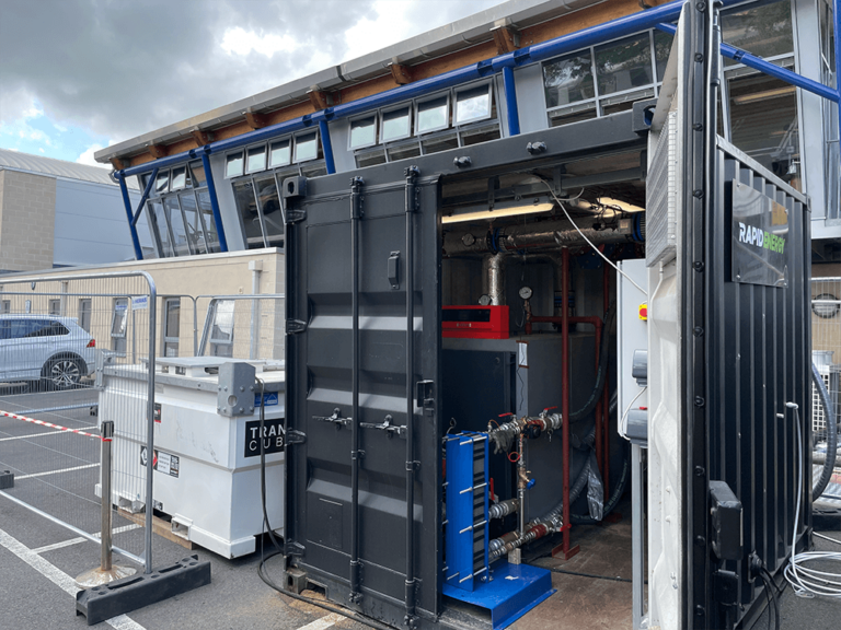 600kW LTHW and HWS Boiler Hire for School in Wiltshire | Rapid Energy
